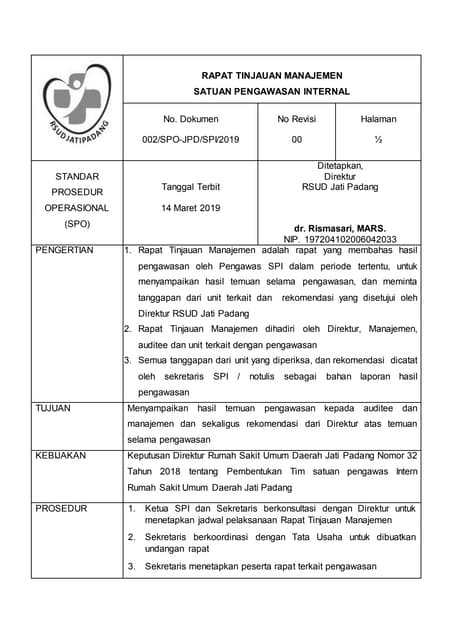 1. spo pelaksanaan kegiatan spi | DOC