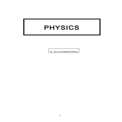 2.1 electricity | PDF