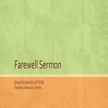 Farewell Sermon | PPTX