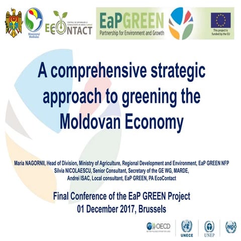 Session 2 - Greening the Moldovan Economy by Silvia Nicolaescu and ...