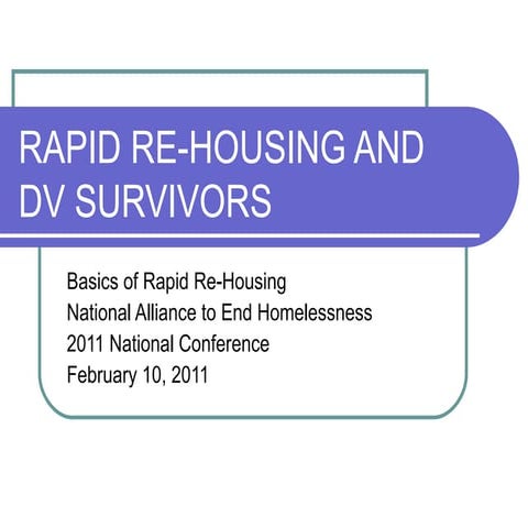 1.10 Using Rapid Re-Housing for Survivors of Domestic Violence | DOC