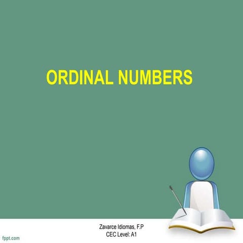2.1 ordinal numbers | PPT