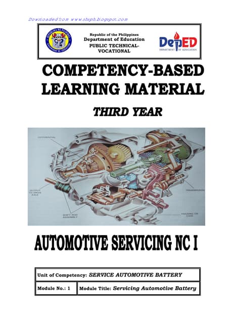 A detailed lesson plan in automotive | PDF