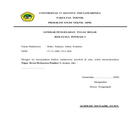 2. lembar pengesahan | DOCX