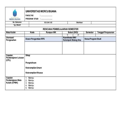 2. template rps obe 2019 | DOCX