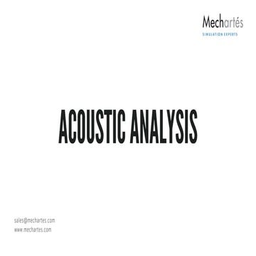 Acoustic Analysis | PDF