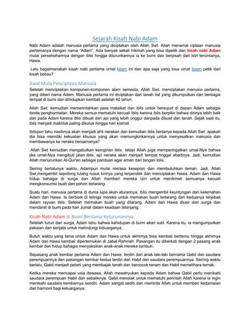 sejarah Nabi adam manusia Pertama di muka Bumi.pptx