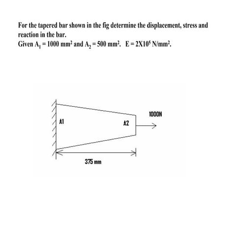 2. 1 D bar element with tapered cross section | PPT