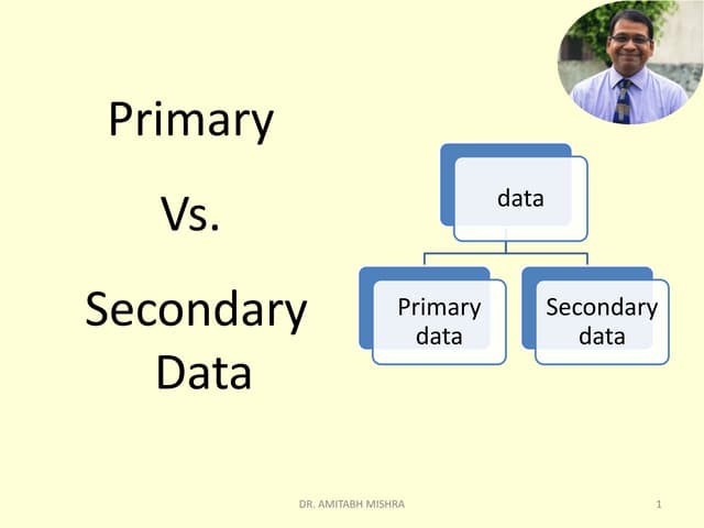Ppt Primary And Secondary Data Powerpoint Presentation Ppt