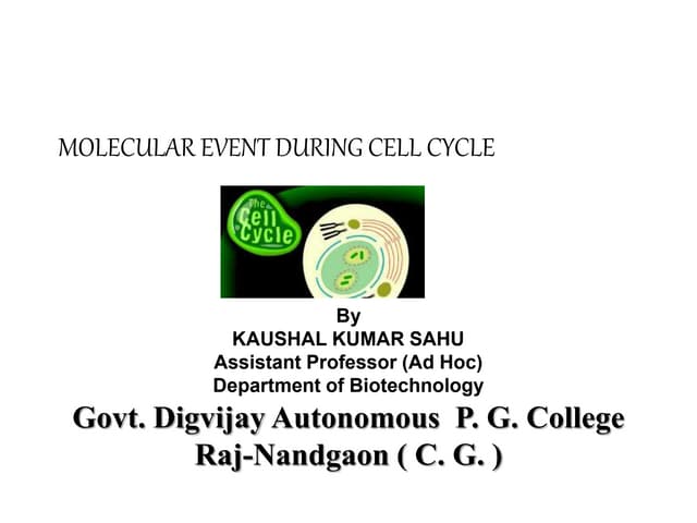 Cell cycle regulation ppt | PPTX