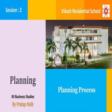 Planning Process : XII Business Studies | PPTX