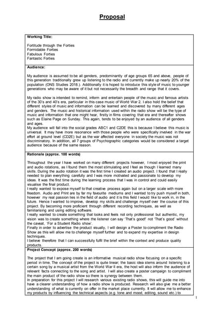 Creative Final Project Options | PDF