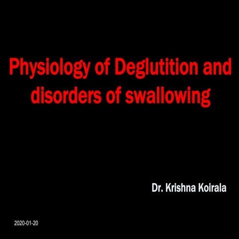 2. physiology of deglutition and disorders of swallowing | PPT