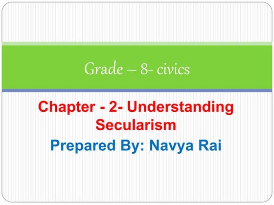 Understanding Secularism (Class 8 | Civics) | PDF