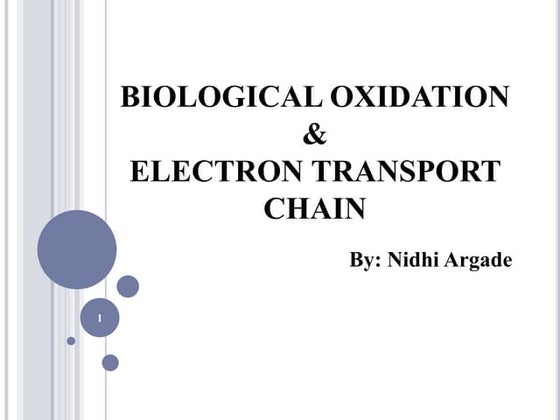 INHIBITORS AND UNCOUPLERS IN ELECTRONE TRANSPORT CHAIN | PPTX | Chemistry | Science