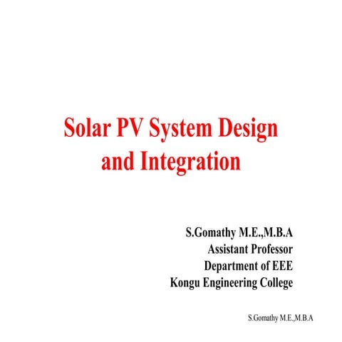Solar pv systems | PPT