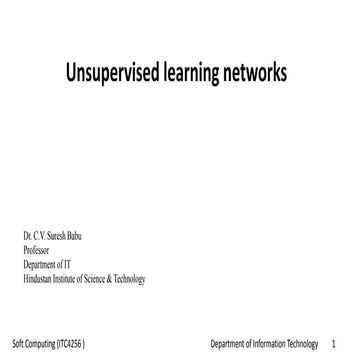 Unsupervised Learning Networks Pptx Computing Technology And Computing 1382