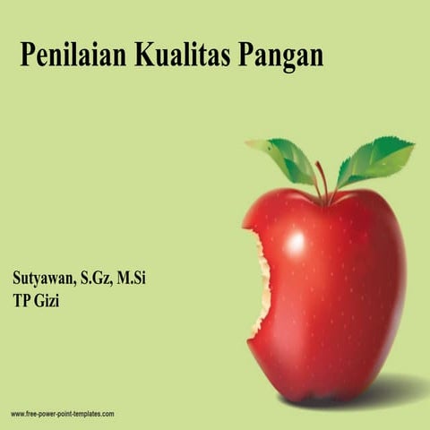 2. penilaian kualitas pangan | PDF
