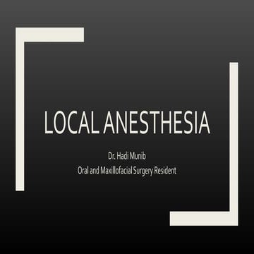 Local Anesthesia | PPT