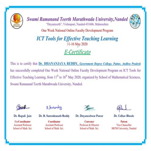 2.fdp certificate on ict @ srtmu | PDF