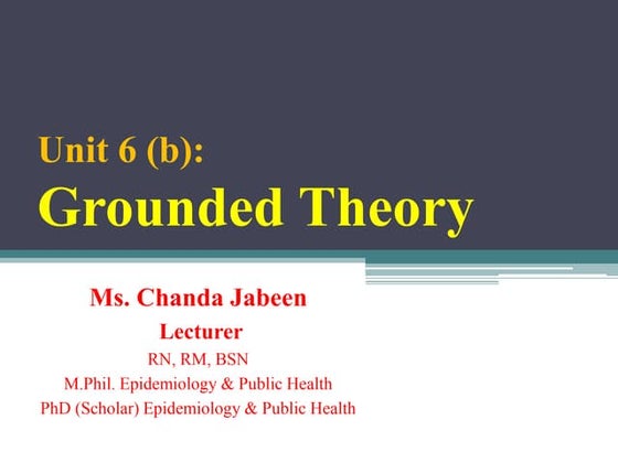 Grounded theory methodology of qualitative data analysis | PPT