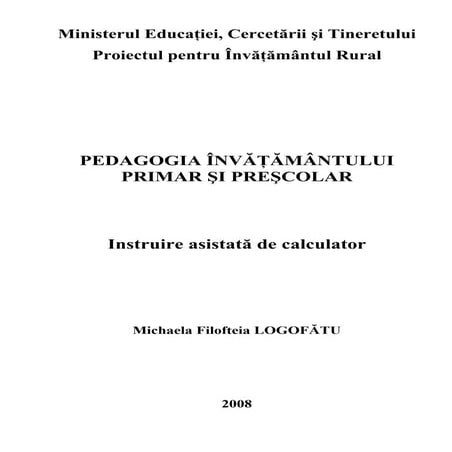 Instruire asistata pe calculator | PDF