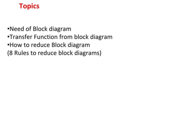 block diagram reduction solved problems | PPTX