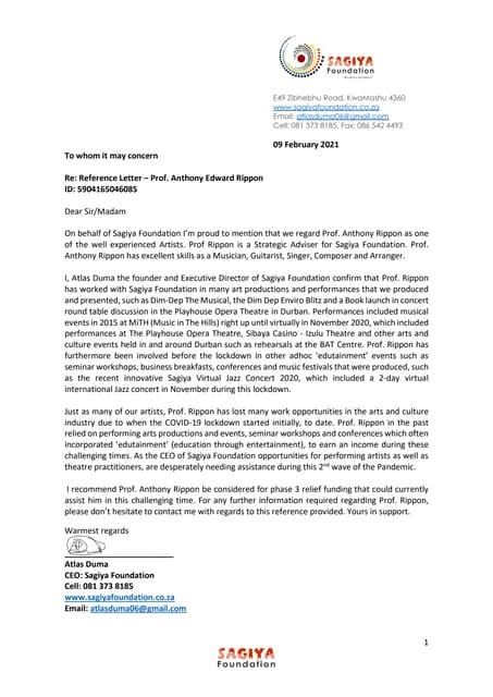 Bio - Prof. Anthony Rippon | PDF | World/International Music | Music