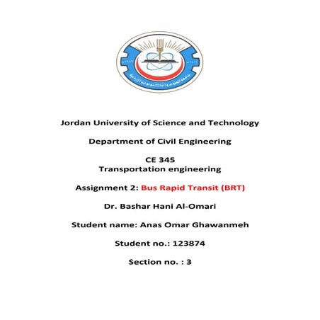 Bus Rapid Transit Brt Pdf