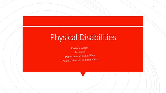 Physical handicap | PPTX