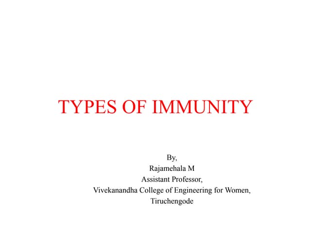 Types of immunity | PPTX