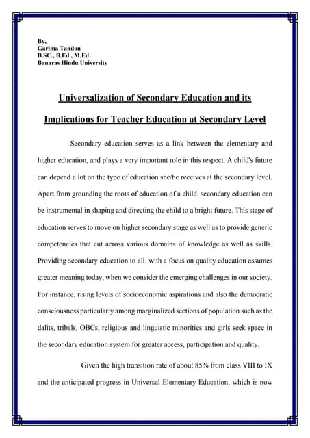 Pre service & in-service teacher education | PPTX