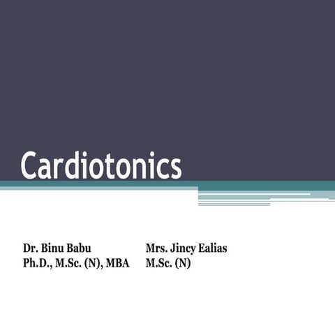 Cardiotonics | PPTX