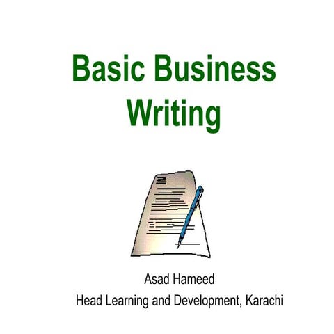 What is Business Writing | PPT