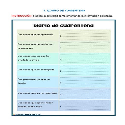 2. DIARIO DE CUARENTENA | PDF