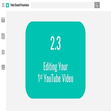 Editing Your 1st YouTube Video | PDF