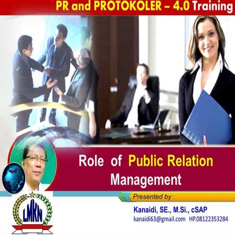 Role of Public Relation Management _Training Effective PR & PROTOKOLER | PPTX