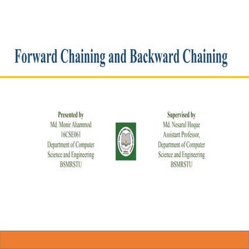 Forward and Backward chaining in AI