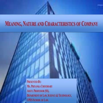 2. nature and characteristics of company | PDF