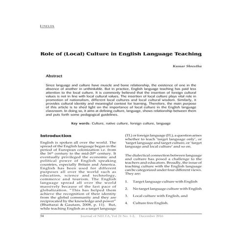 2. Role of (Local) Culture in English Language Teaching.pdf