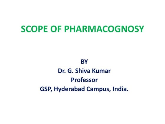 Drug adulteration pharmacognosy | PPT