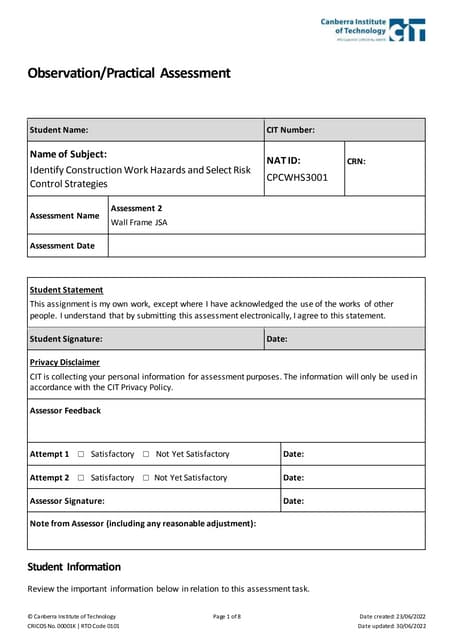 4. Assessment Practical.docx | Educational Assessment | Education