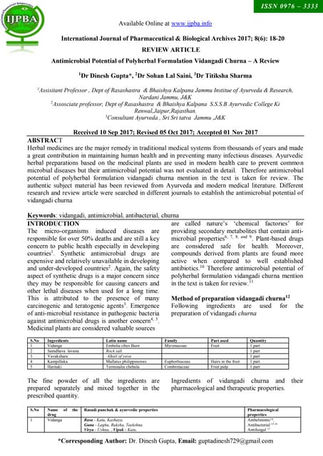 Anandabhairava Rasa.pptx as per NCISM AYU | PPTX | Herbs and ...