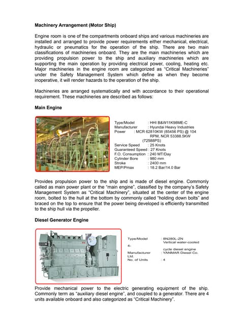 Auxiliary marine machinery systems | PPTX