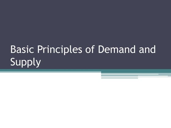 Application of Demand and Supply | PPTX