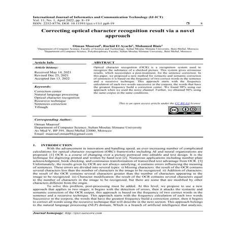 OCR Presentation (Optical Character Recognition) | PPTX