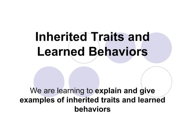 Inherited traits | PPT