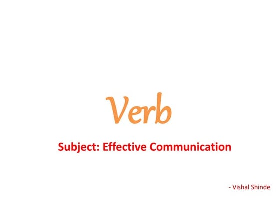 Simple Aspects of Verbs Powerpoint Template | PPTX