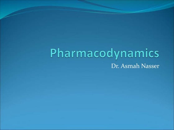 Pharmacodynamics | PPT | Endocrine and Metabolic Diseases | Diseases ...