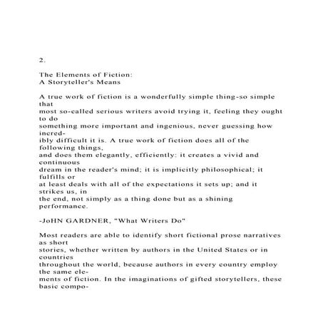 2. The Elements of Fiction A Storytellers Means A .docx